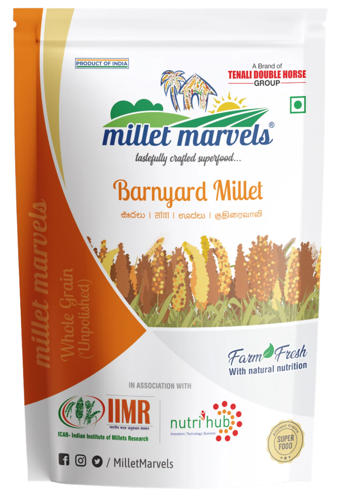 Barnyard Millet Grains 500gms ( Vacuum packed ) – Tenali Double Horse