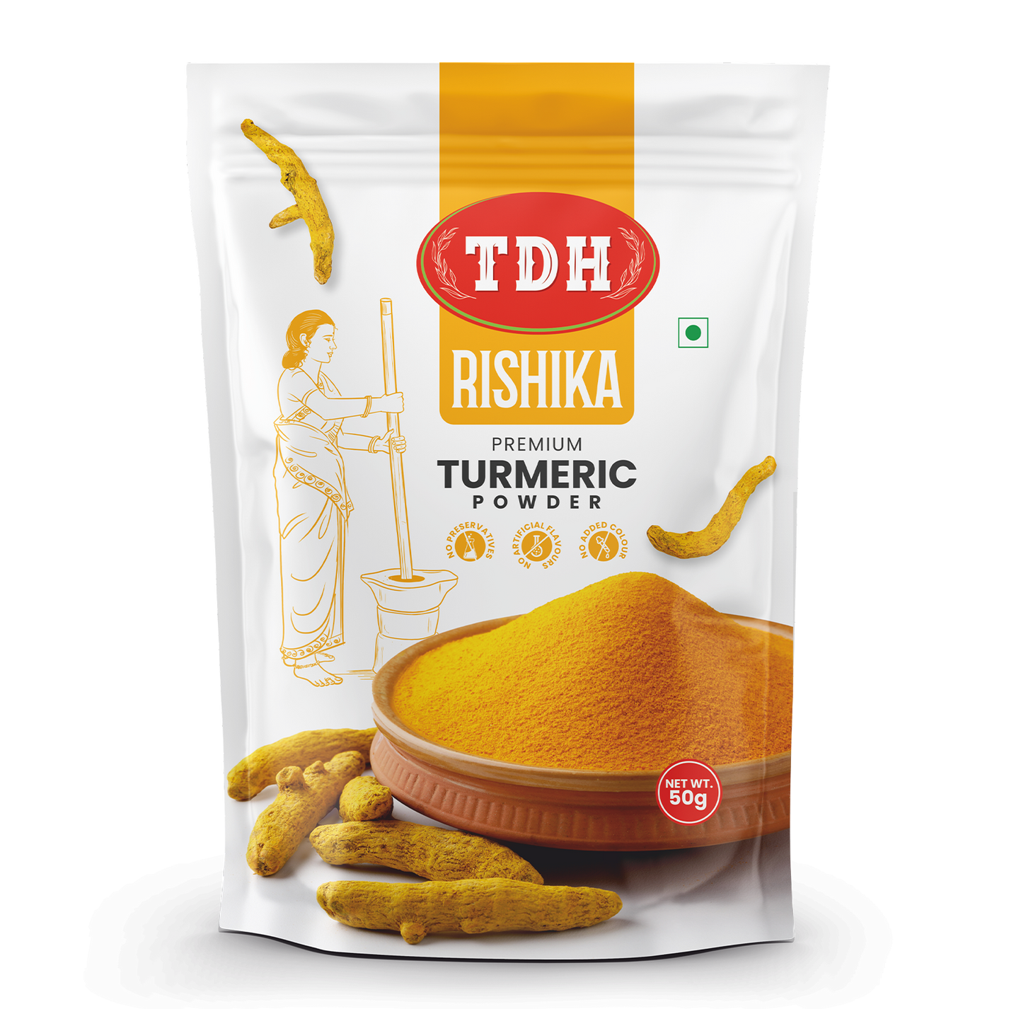 Pure Turmeric Powder 100g | Natural & Aromatic Haldi | Tenali Double Horse