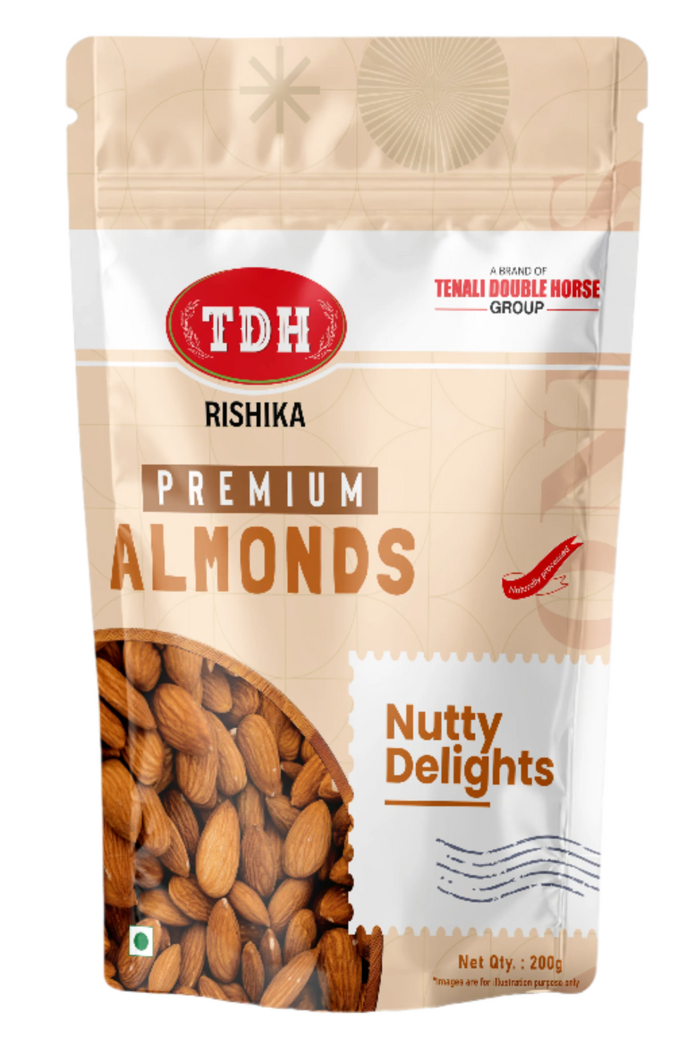 PREMIUM ALMONDS 200 Grams – Tenali Double Horse